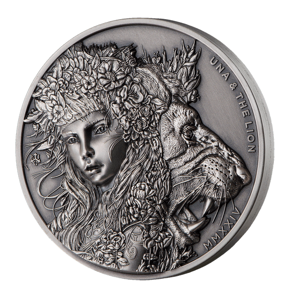 2024 Una & the Lion 2oz Ultra High Relief Silver Proof Coin with Antiq – The East India Company ...